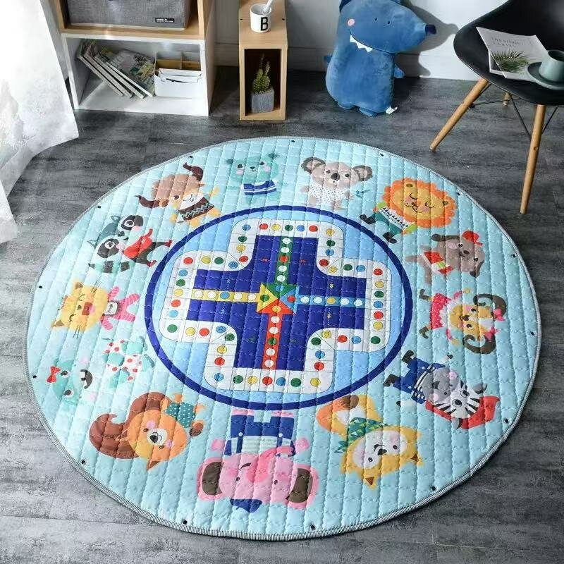 Детская подушка-мешок для ползания малыша по полу, ковру в детской комнате, круглая развивающая игра, мягкий теплый новорожденный ребенок 150 см