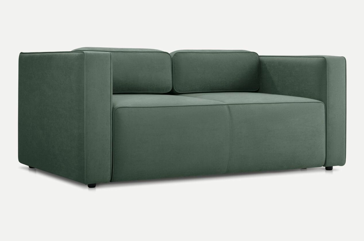 Диван-кровать раскладной Divan.ru Аронт Мини Велюр Оливковый 186х105х73, спальное место 203x140 см, зеленый, велюр