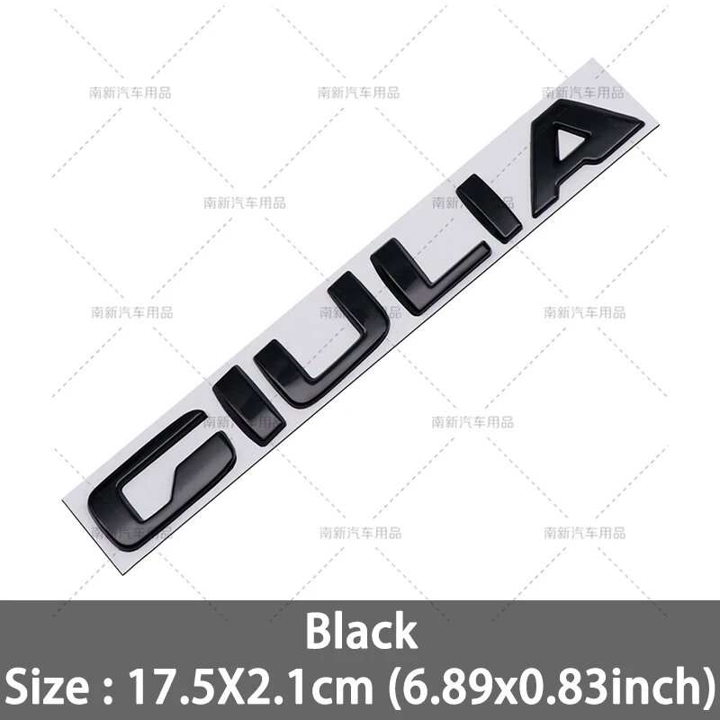 3D металлический значок с буквами Q2 Q4, задняя эмблема багажника Giulia Stelvio, автомобильные наклейки для Alfa Romeo Giulia Stelvio, аксессуары для стайлинга автомобилей Black Giulia
