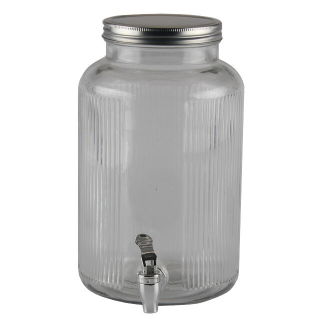 Лимонадник "TODELIA", объём 5,5л, круглый, с краном, с крышкой, стекло