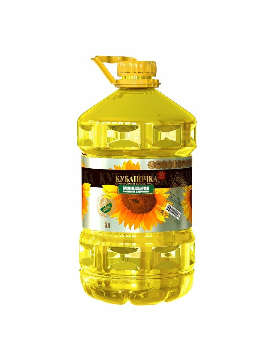 Масло подсолнечное Кубаночка рафинированное Премиум 5 л