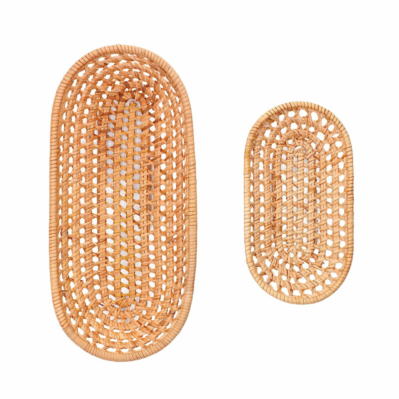 2 шт. корзина для хлеба, корзины для хранения из ротанга ручной работы для хлеба, конфет, печенья, еды, фруктов