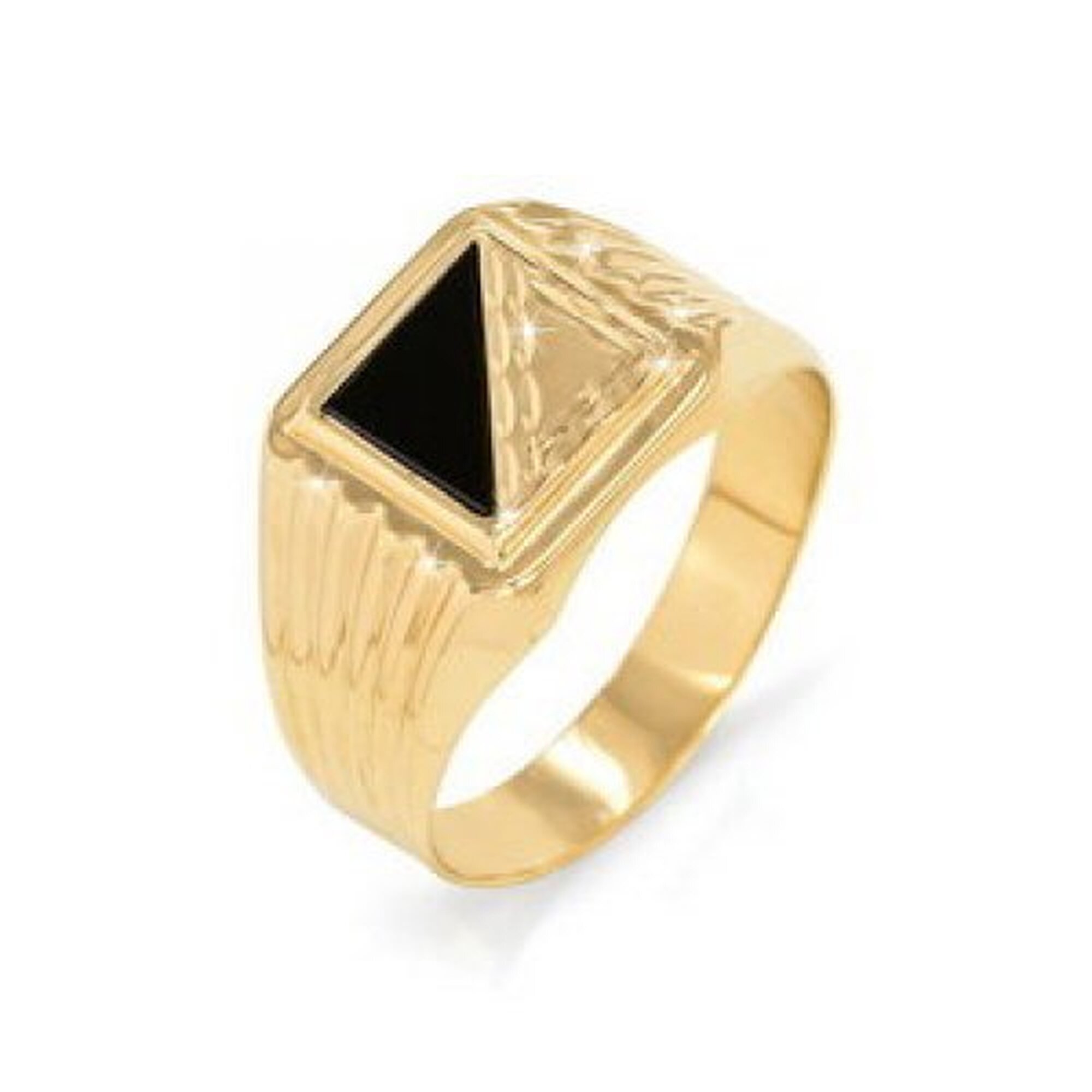 Печатка, красное золото, 585 проба, фианит