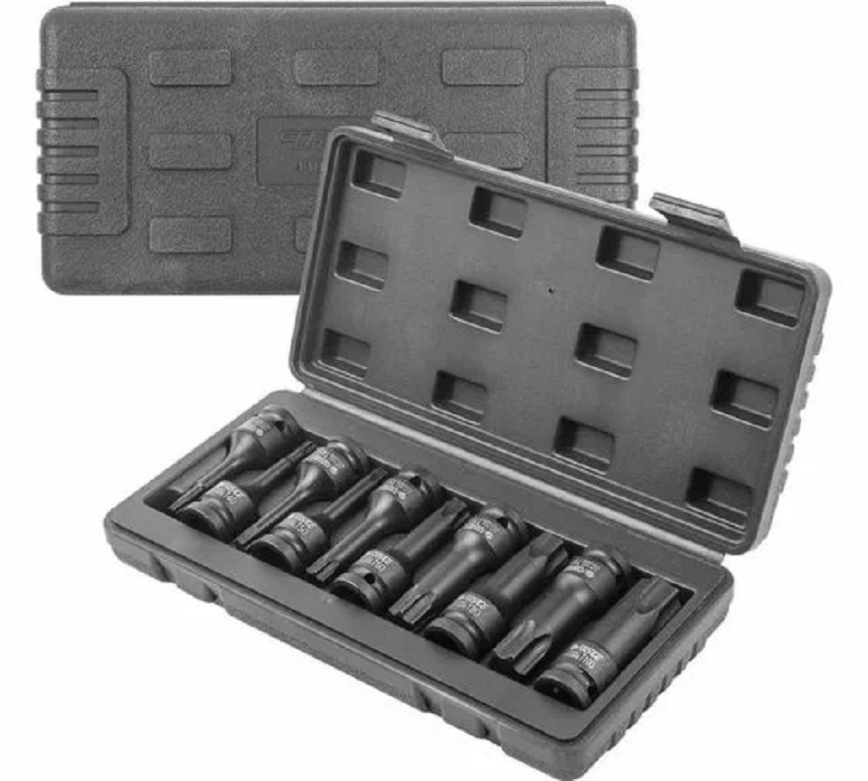 Набор головок-бит FORSAGE TORX? ударный, 1/2", хром-молибденовые, односторонние, 265 мм, 10 шт.