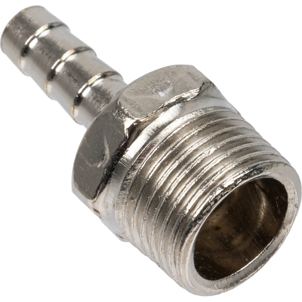 Штуцер ARMA с наружной резьбой 3/8- елочка 6 мм M3/8-06, металл