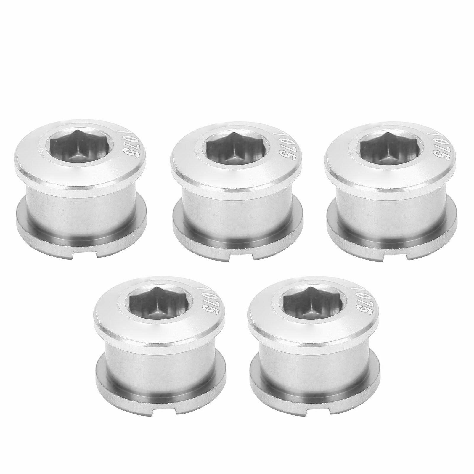 5 шт, болты с одной звездочкой, гайки для шатунов, винты для цепного колеса из алюминиевого сплава для горного велосипеда, серебро