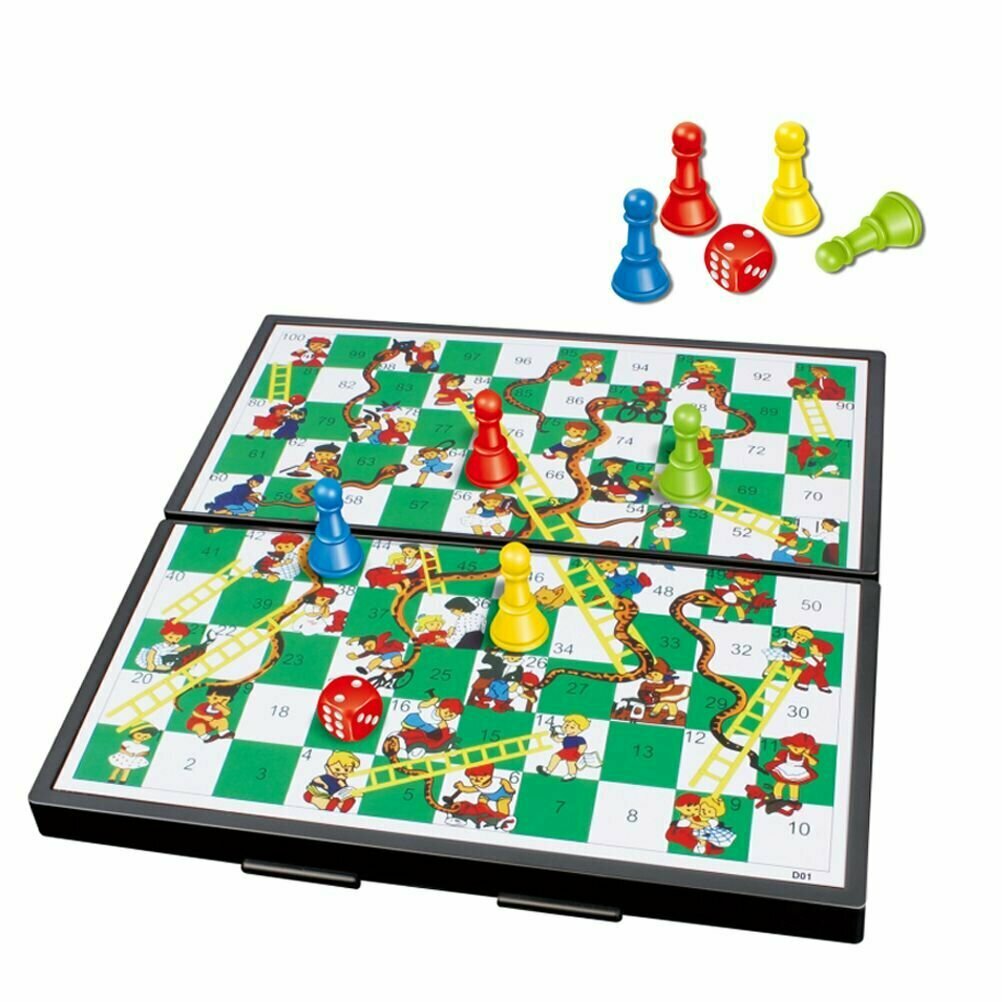 Магнитная складная настольная игра Змеи для детей и взрослых, портативный мини-набор настольных игр для всей семьи, подарок для путешествий