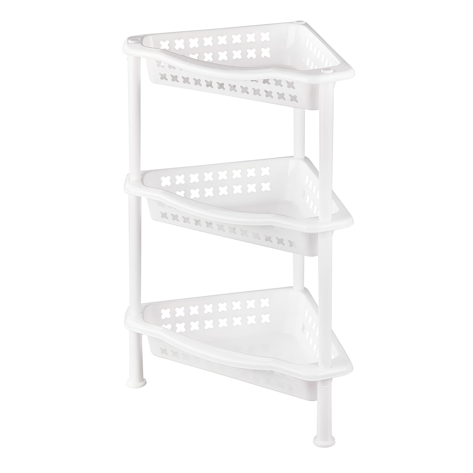 Этажерка угловая Альтернатива, 3 секции, 42,5 x 27 x 60 см, белая