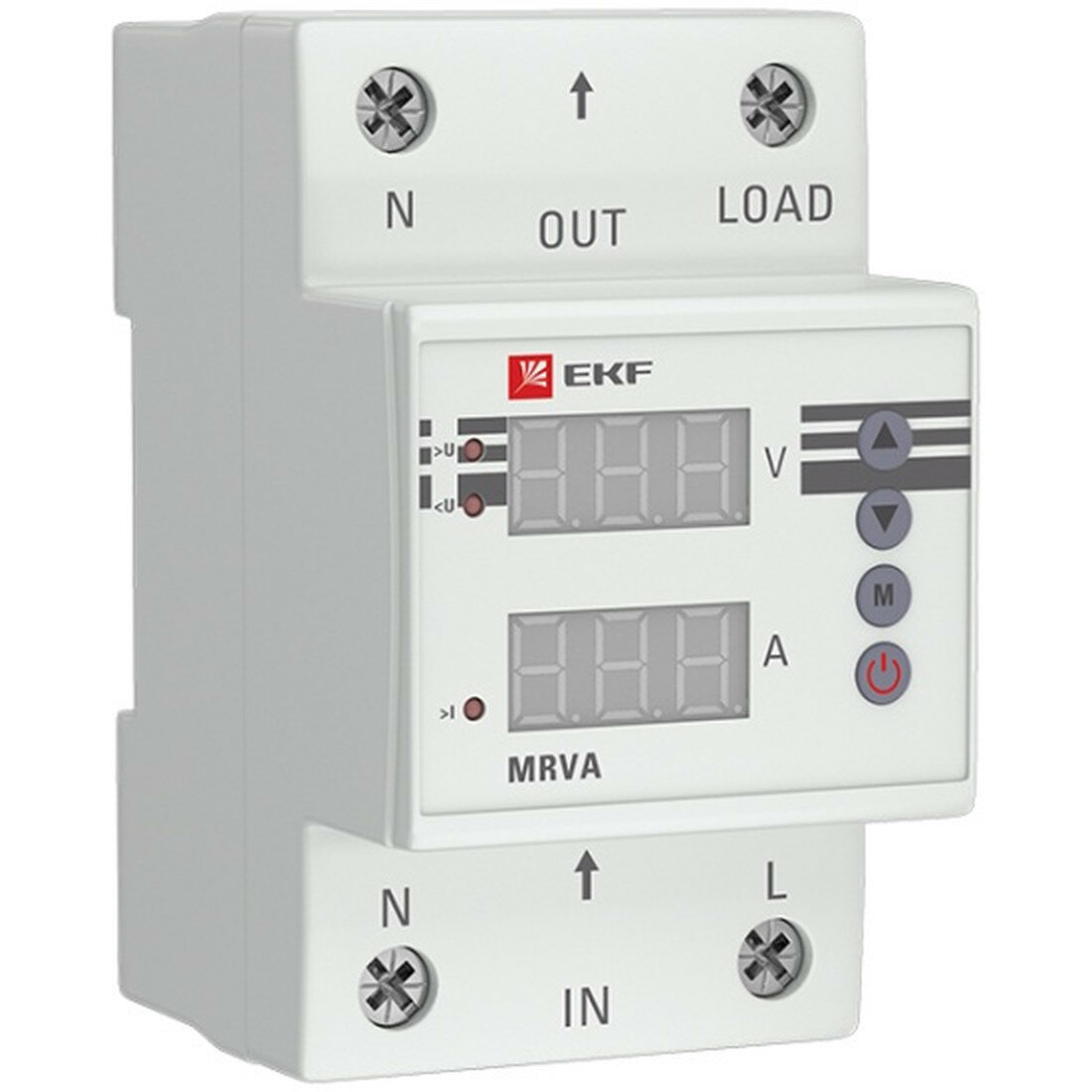 Реле напряжения и тока EKF PROxima MRVA, с дисплеем, IP20, 63А