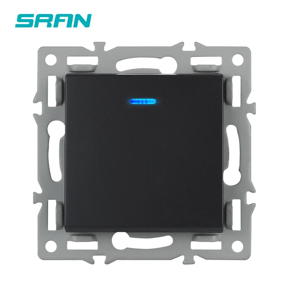 Розетки и выключатели SRAN F6 EU FR UN Диммер, множественная рамка серии Модуль панели из белого закаленного стекла «сделай сам»