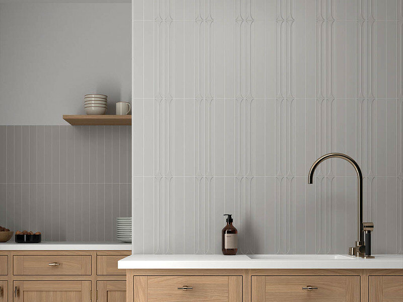 Керамическая плитка Equipe Hopp Grey 31183 настенная 5х40 см серый