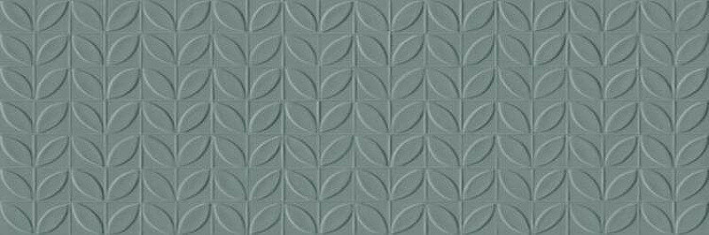 Керамическая плитка Marazzi Ragno Vida Struttura Foglia 3D Azzurro Rett RA6R настенная 30х90 см зеленый