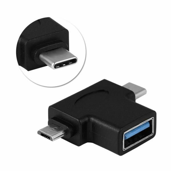 Переходник Type-C USB 3.0 Af -> USB-C+micro-B (ORIENT UC-302)