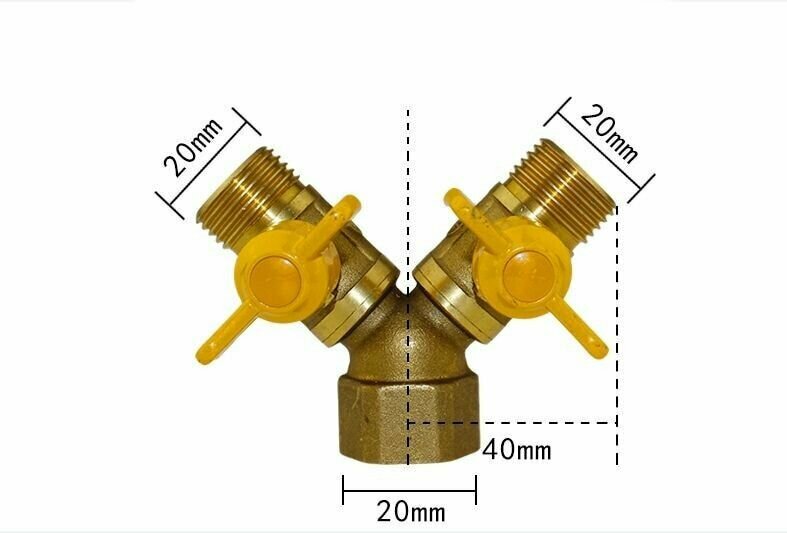 1/2 "Тройник газовый клапан латунные шаровые краны фитинги для труб