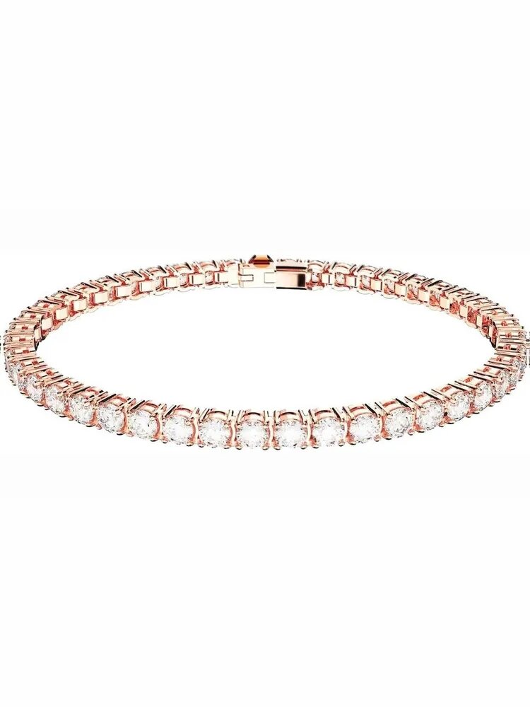 Жесткий браслет, кристаллы Swarovski