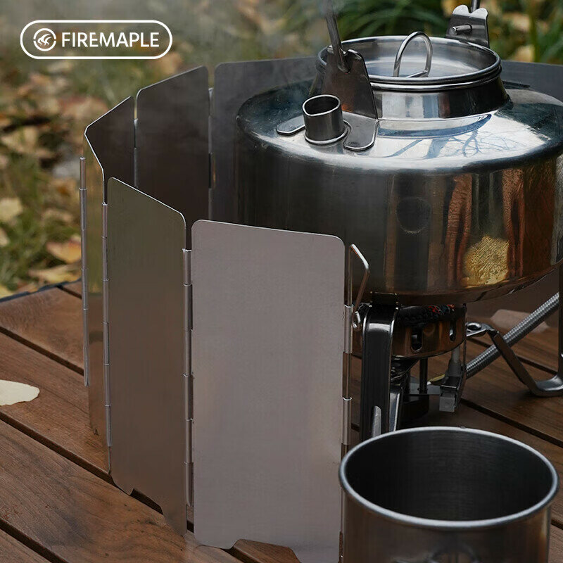 FIRE-MAPLE Aluminum Alloy Portable Stove Windshield, Outdoor Cooking Utensil Folding Windproof Cover, Kitchen Oil-Proof Shield 503