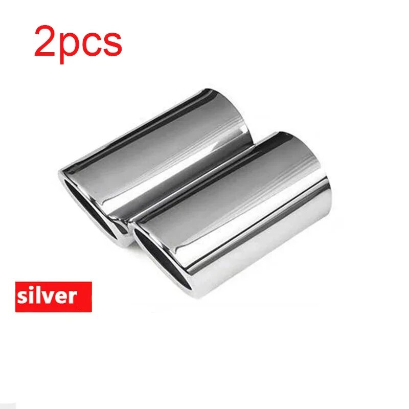 Эксклюзивный автомобильный Стайлинг для Volkswagen Tiguan 2 2019 2020 2021 стальной глушитель выхлопной трубы наконечник выхлопной трубы Отделка автомобильные аксессуары 1,4 T, 2 PCS SILVER