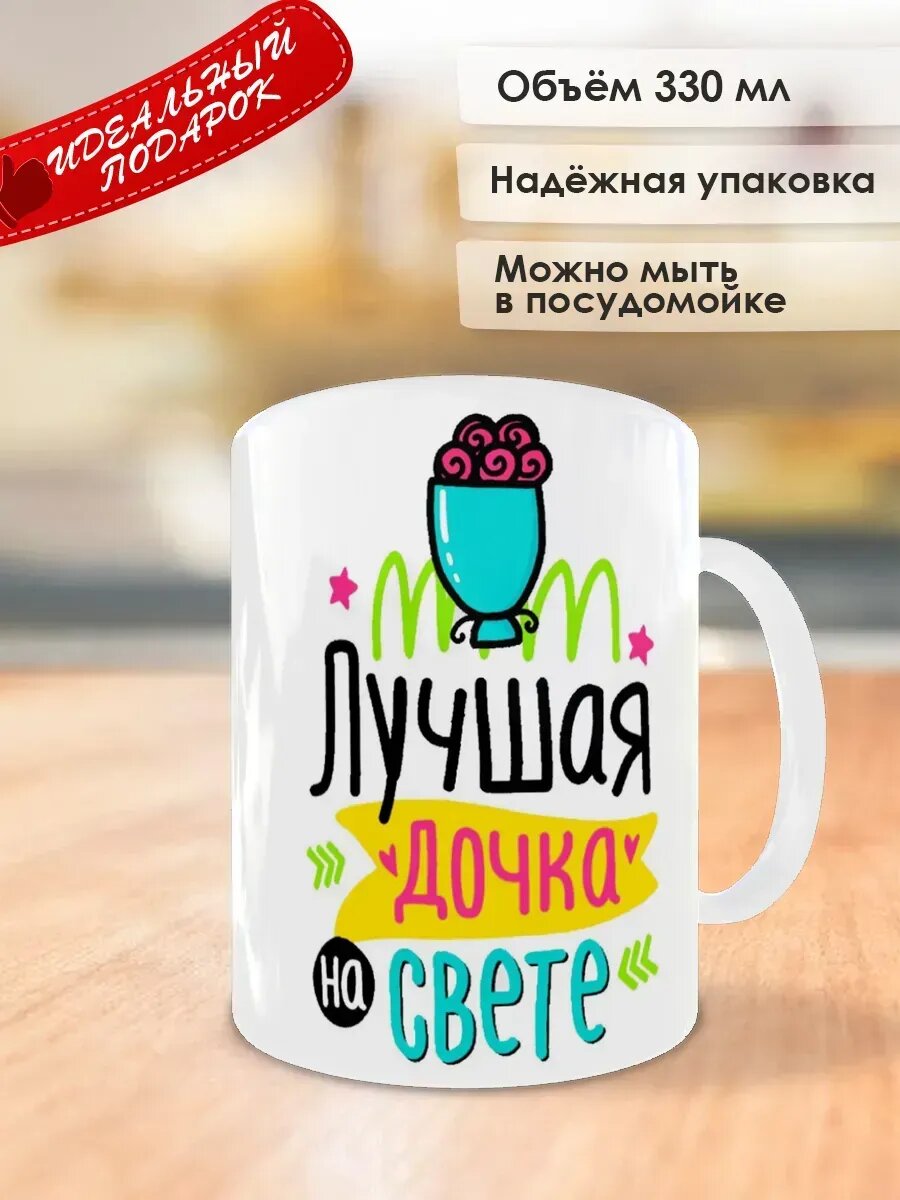 Брелок №2 и Кружка Best daughter in the world