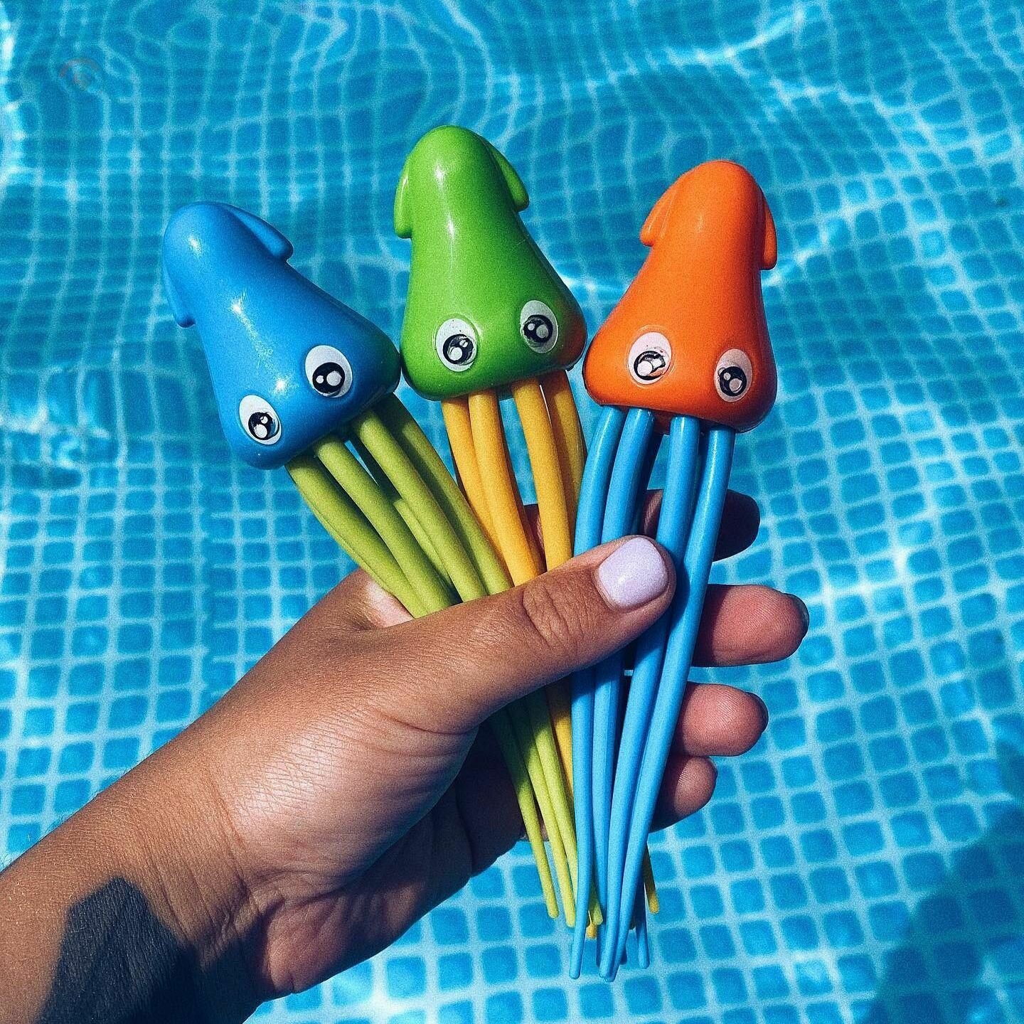 Игрушки для ныряния с кальмарами 3 шт развивающие игрушки для бассейна и ванны, улучшающие навыки плавания у детей