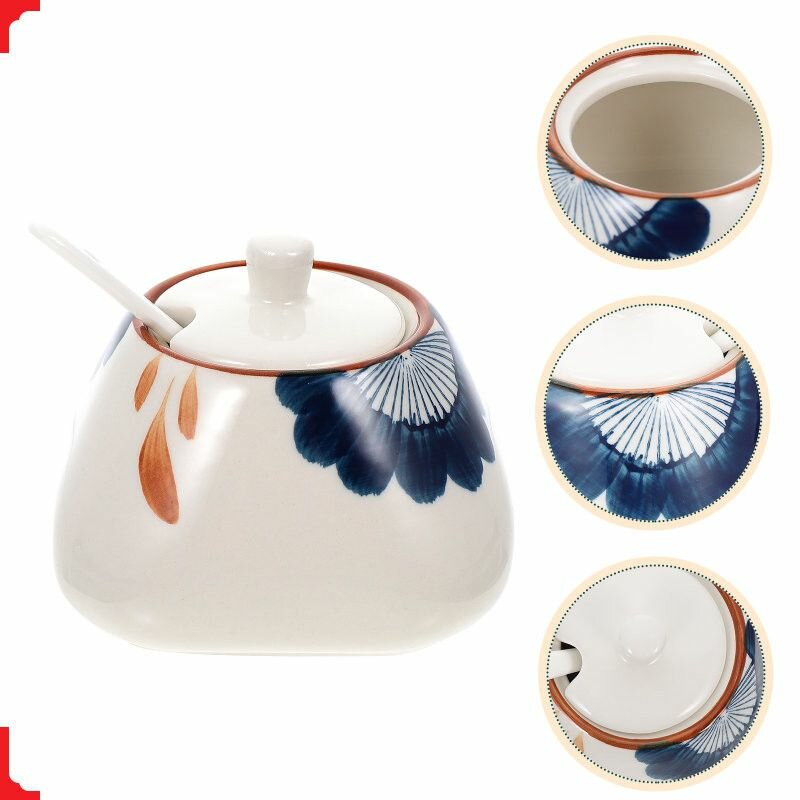 Белые керамические контейнеры для еды с крышками, банка для приправ, хранение, контейнер для перца и муки