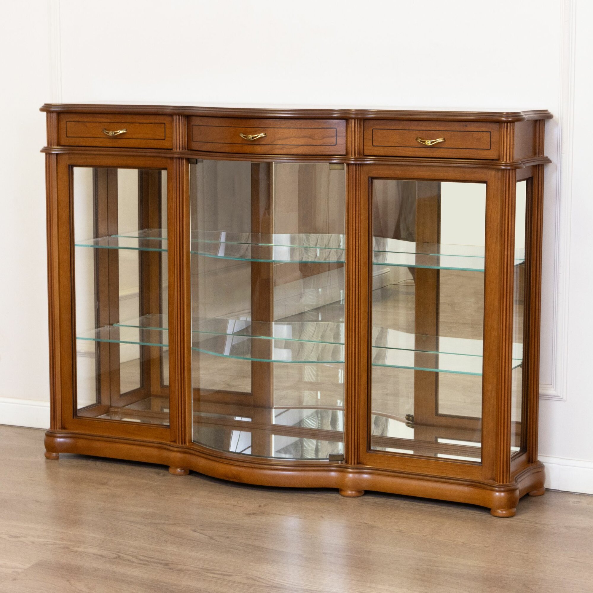 Шкаф-витрина IDC Mobiliario Classic 22 135х35х97 см, Cerezo