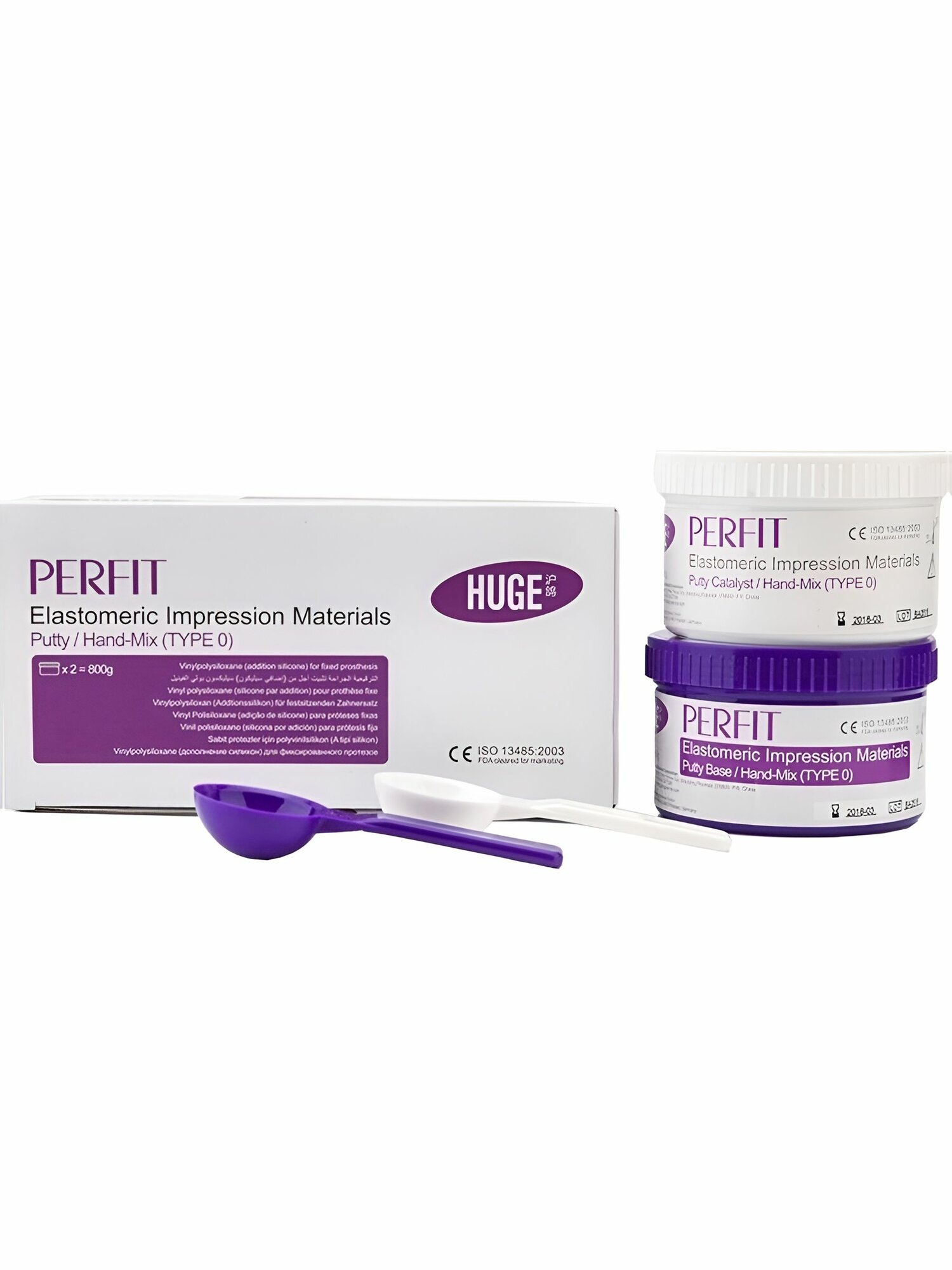 PERFIT Putty A67 (400 + 400 г), силиконовый материал аддитивного отверждения, 2 ложки