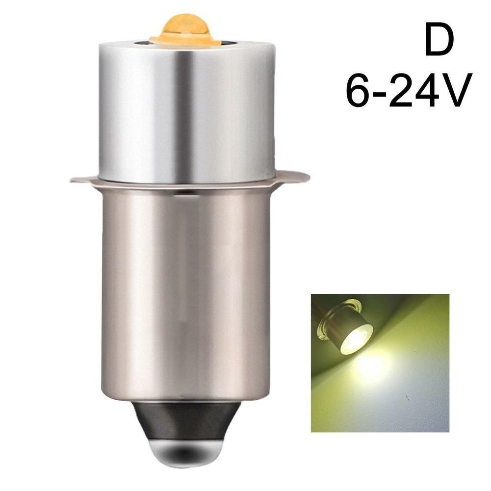 Лампочка LED для фонаря цоколь P13.5S, белый свет, 3 Вт, Светодиодная, 6-24V,1 шт.