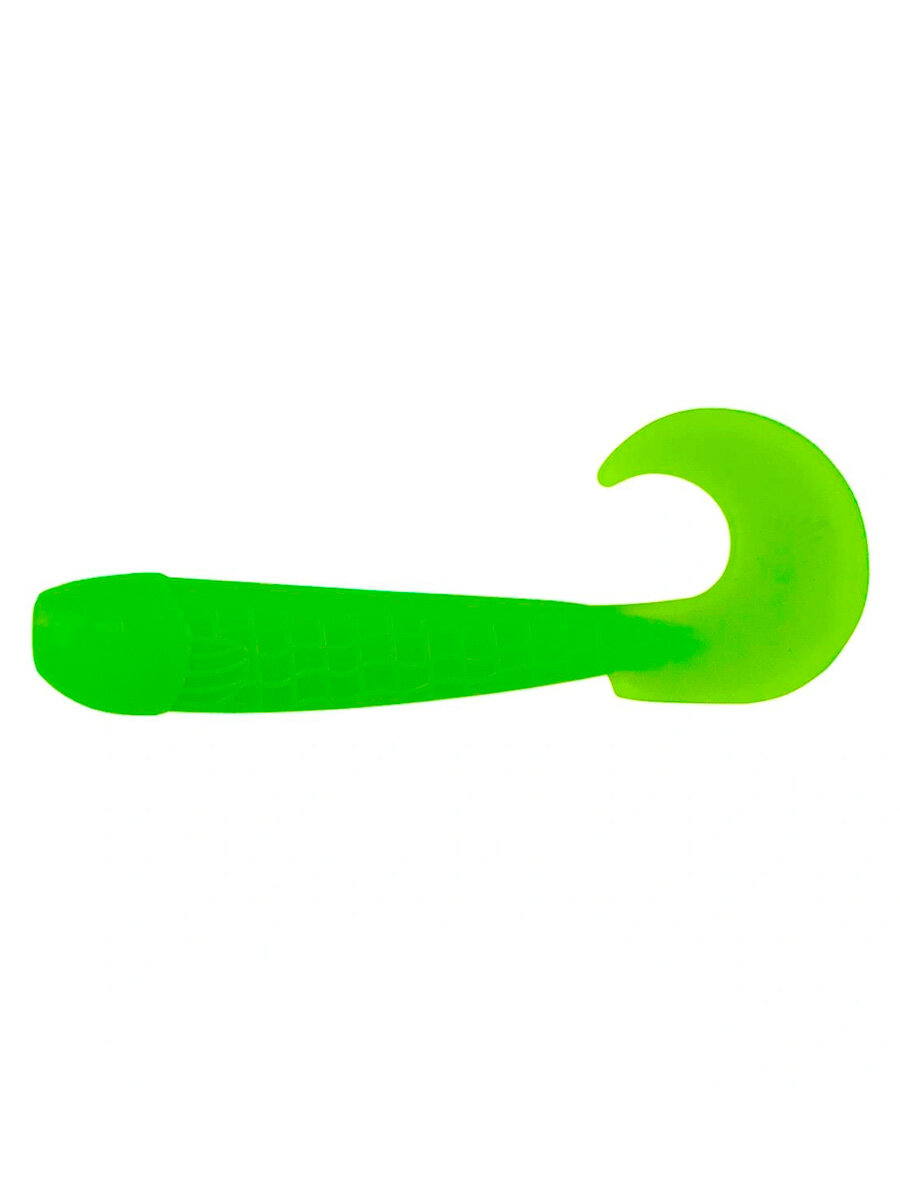 Твистер Helios Long Hybrid 3,55"/9,0 см Lime 7шт. (HS-15-008)