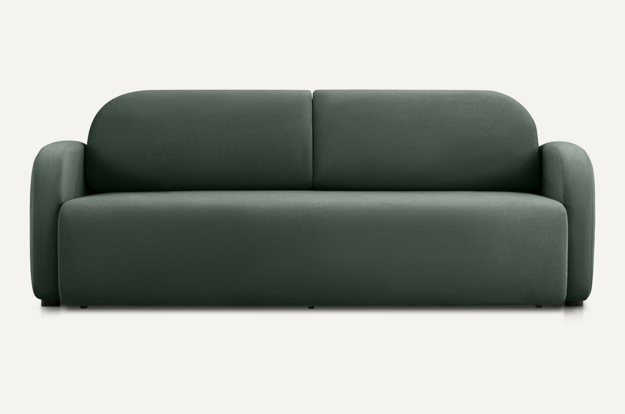 Диван-кровать раскладной Divan.ru Клаймар Велюр Оливковый, 228х117х90 см, спальное место 157х201 см, велюр, зеленый — фото 1