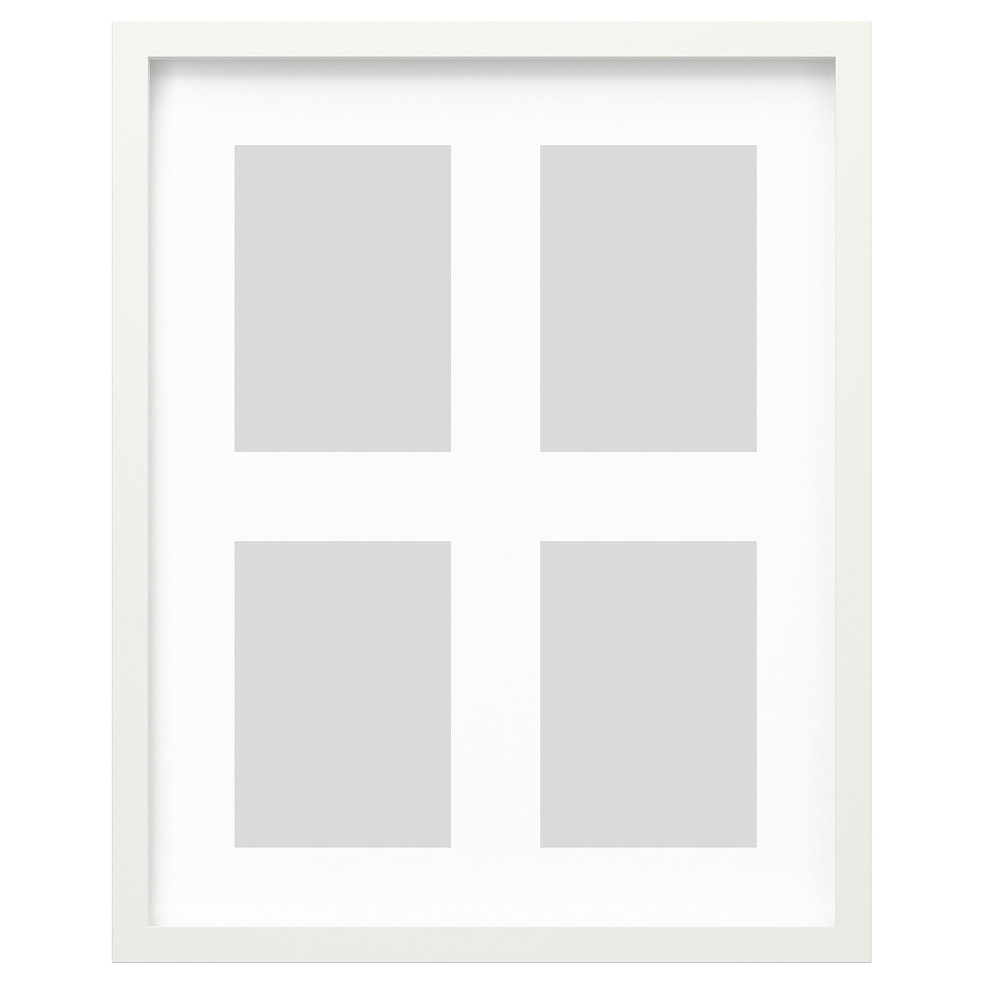 Рамка для фотографий IKEA RODALM, на 4 фото, белая, 40x50 см