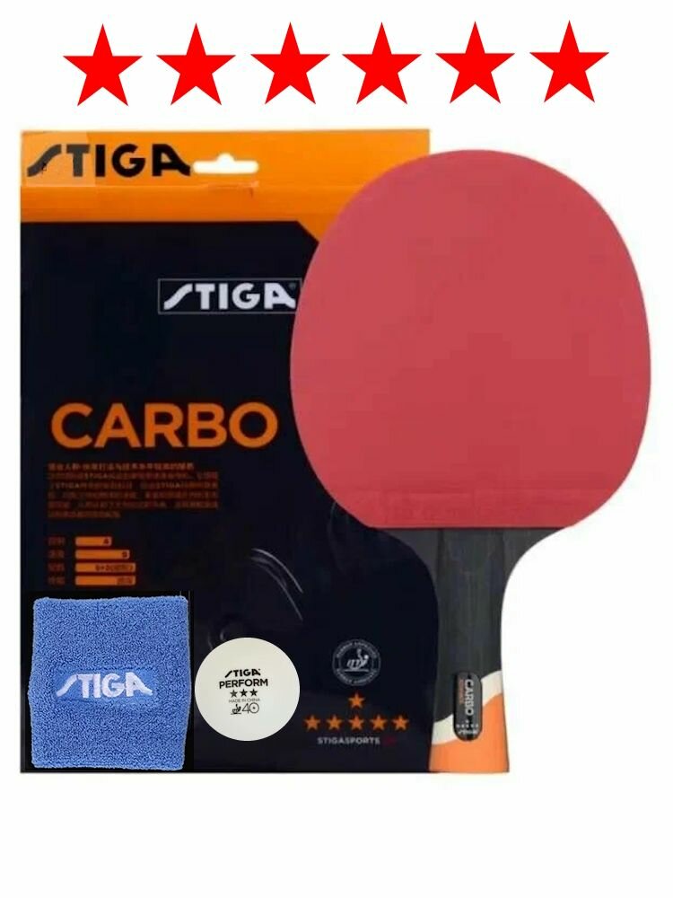 Ракетка для настольного тенниса, пин-понга профессиональная STIGA CARBO WBR