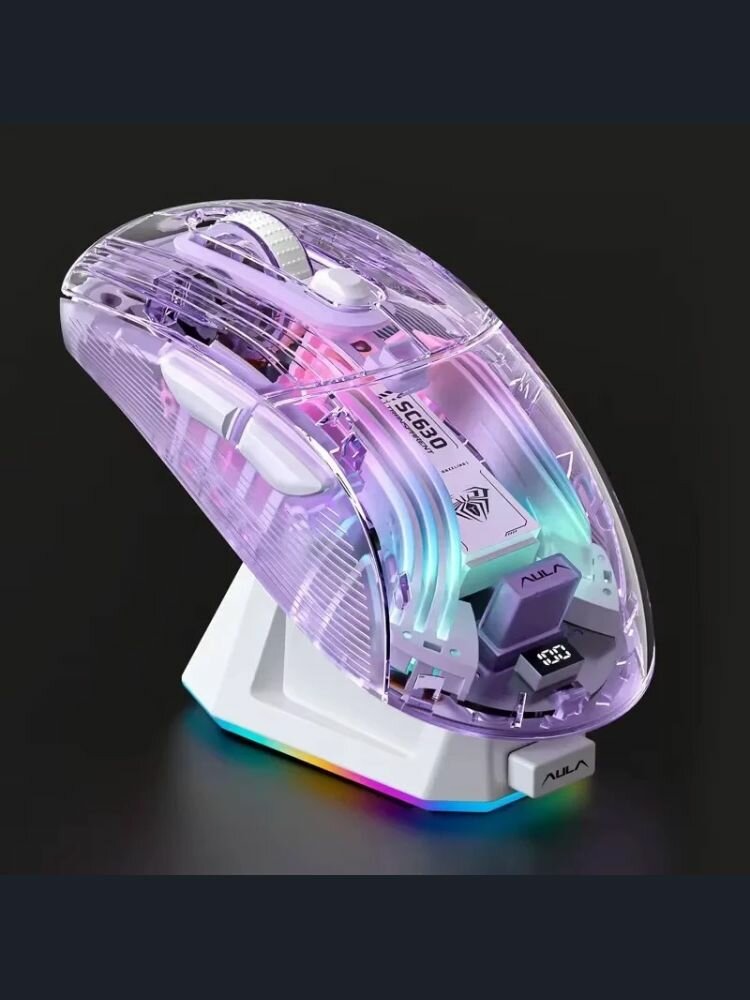 AULA SC630 Игровая мышь Bluetooth / 2,4 G/ проводная с тремя режимами работы PAW3212 с низкой задержкой