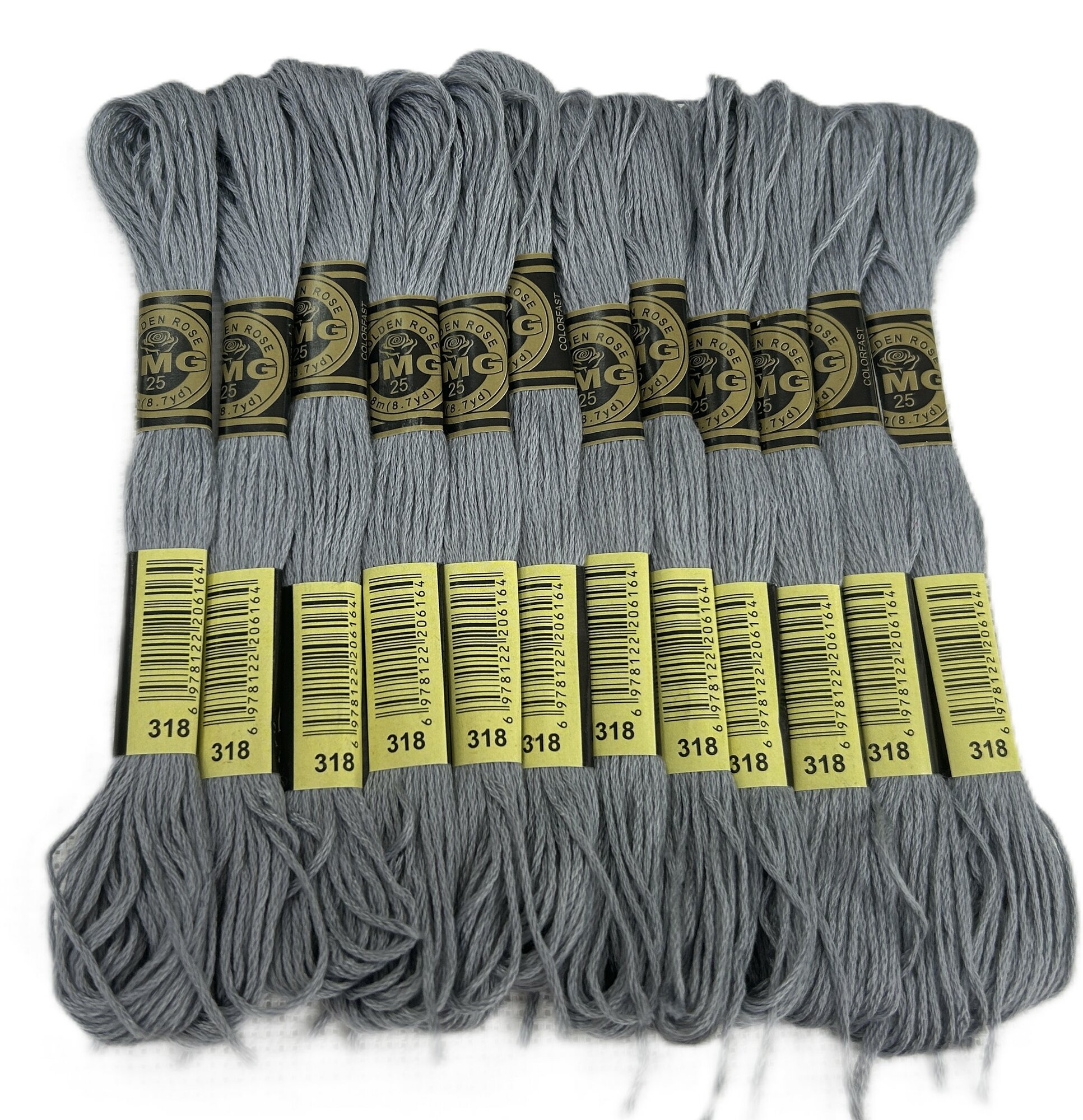 Нитки для вышивания JMC мулине (150-3866) 100% полиэфир 12 штук x 8 м