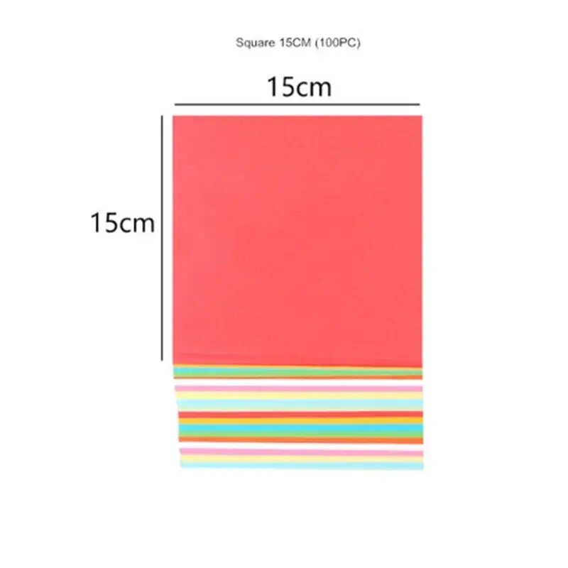 100 шт./упак. бумажная оригами детская Двусторонняя цветная складная крафт-бумага ручной работы для скрапбукинга