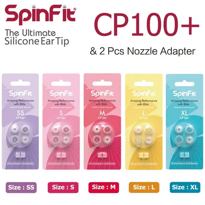 SpinFit CP100+ силиконовые насадки для наушников L, 2 Pairs