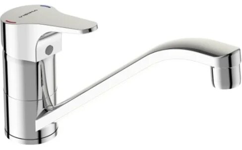 Смеситель для кухни Vidima Next BA375AA с поворотным изливом, хром, глянцевый, однорычажный, латунный, с керамическим картриджем