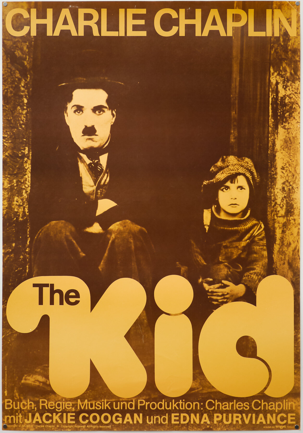 Плакат, постер Малыш (The Kid) 1921 на холсте, размер 21х30см