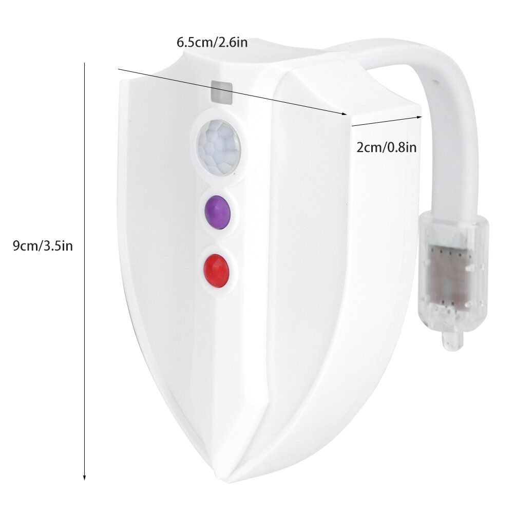 Водонепроницаемая светодиодная ночная лампа с датчиком движения и УФ-светом для ванной комнаты