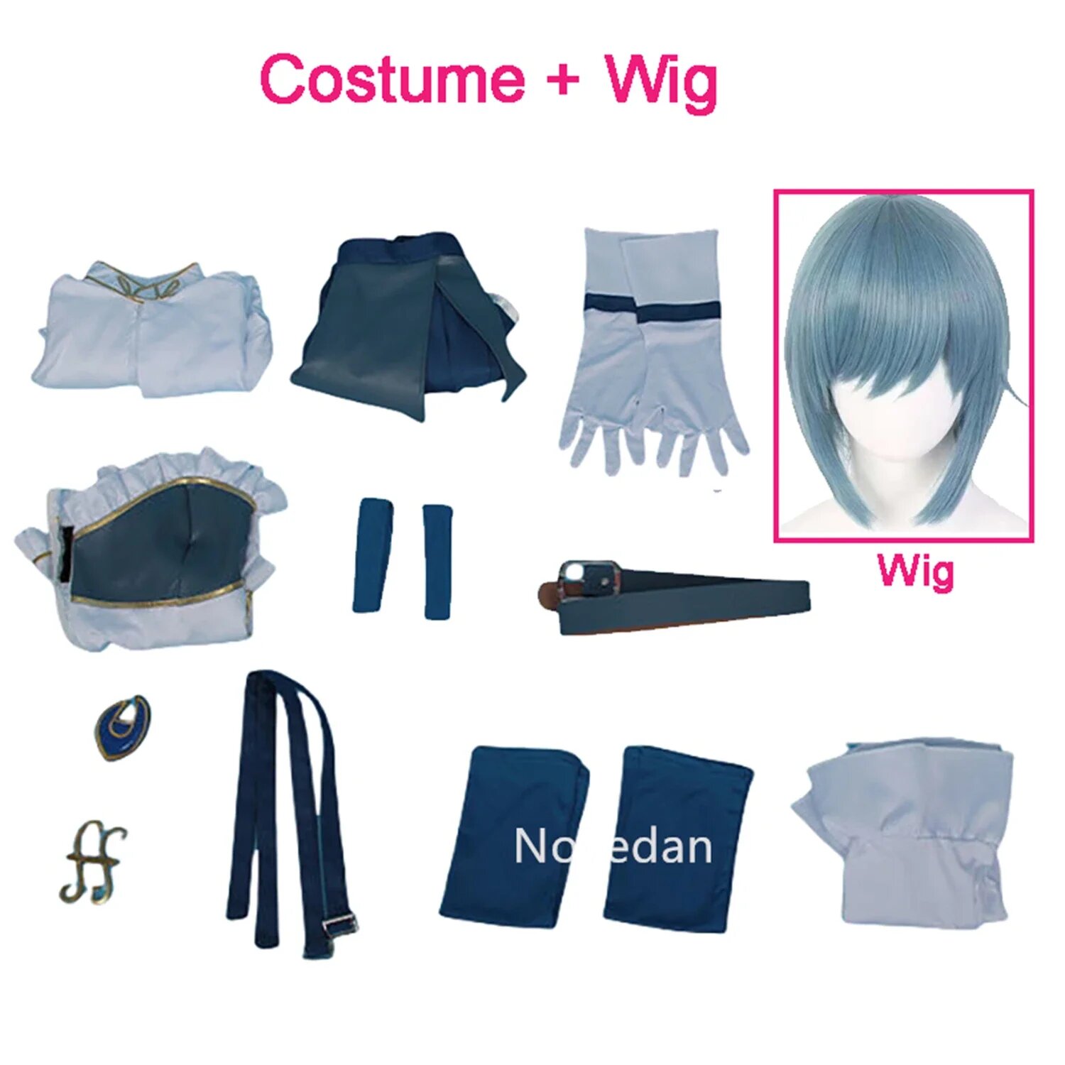 Novedan Мики Саяка Косплей Костюм L, Miki Costume Wig