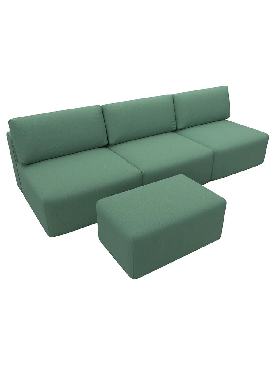 Диван прямой модульный Лего 367x85x119 см, рогожка