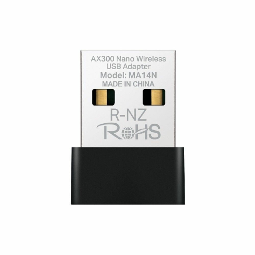 Wi-Fi USB-адаптер Mercusys MA14N, 2.4Ггц, с поддержкой Wi‑Fi AX300, портативный