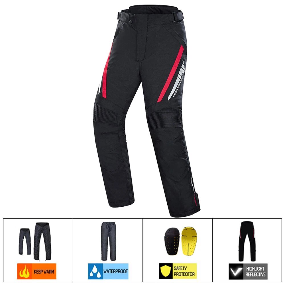 Водонепроницаемые мотоциклетные куртки, мотокуртка, брюки, костюм, моторная куртка для мужчин и женщин, внутренняя съемная мотоодежда, сохраняющая тепло M, MP1006 Pants Black