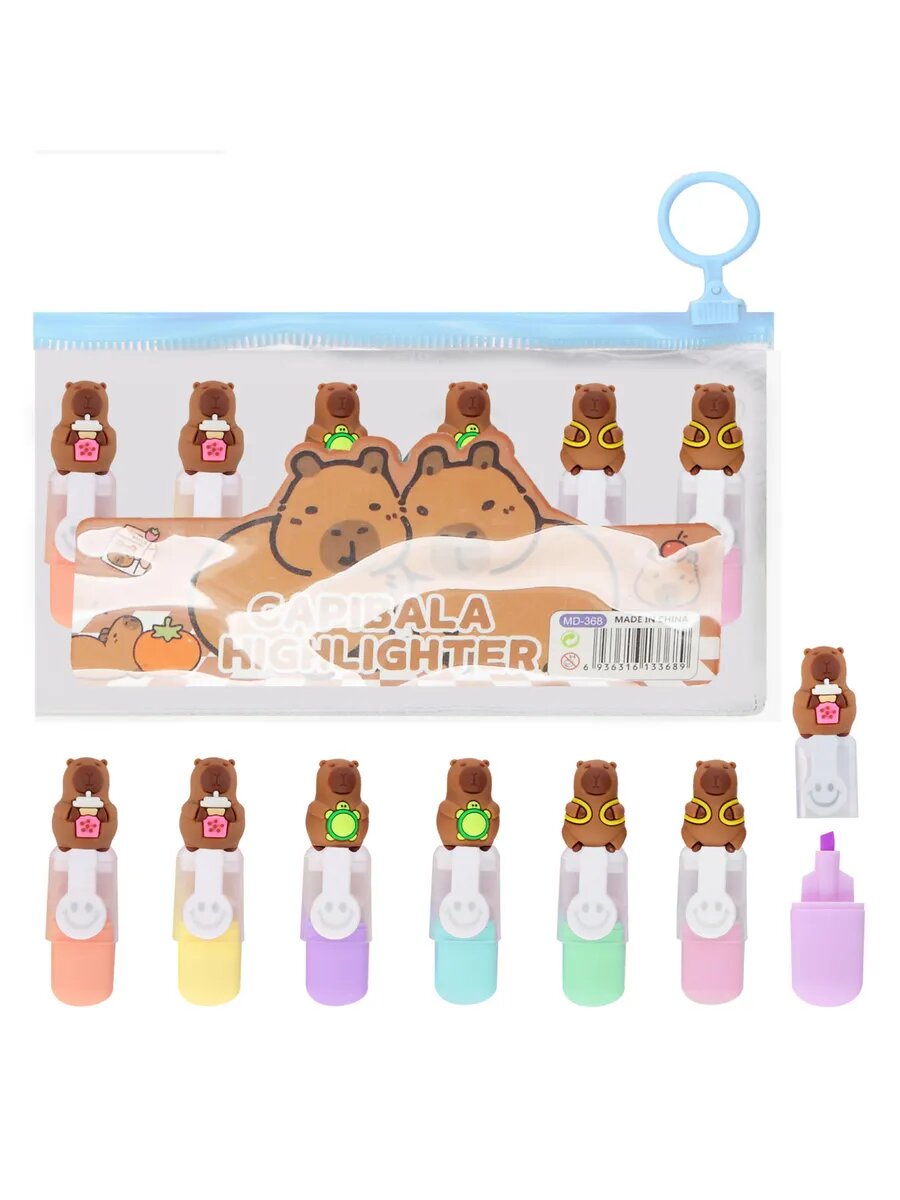 Набор перманентных маркеров 6 шт 1-4 мм