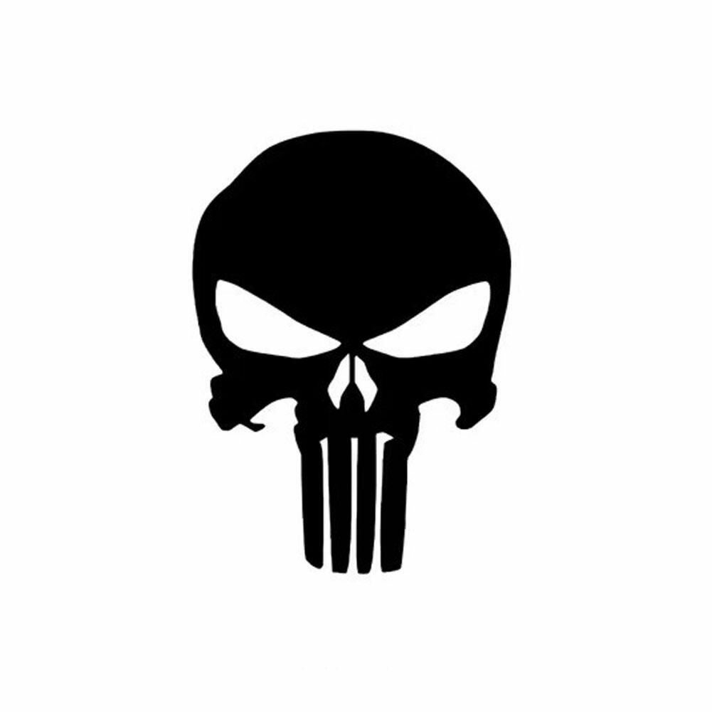 Наклейка "Световозвращающая наклейка кровавый Каратель Череп"