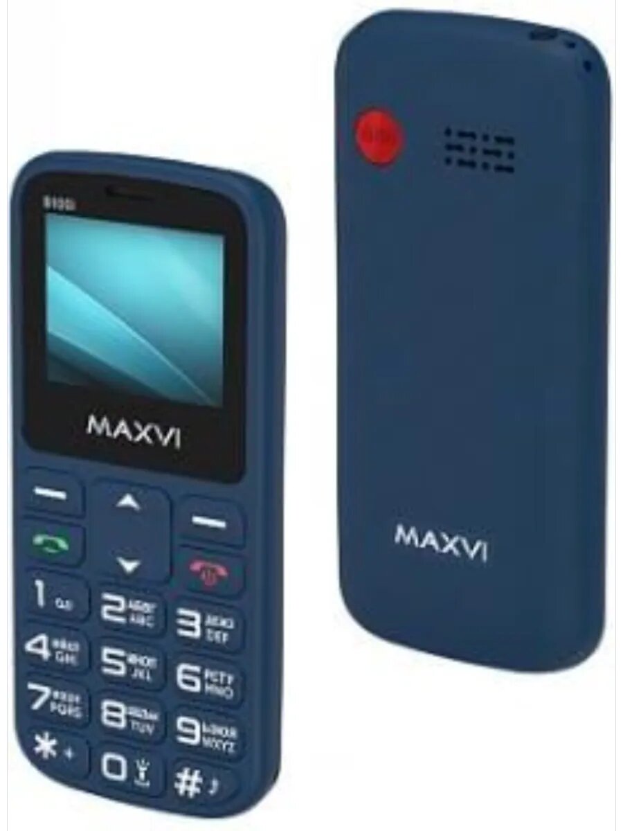 Телефон мобильный B100i Blue 2 SIM 32Мб Синий