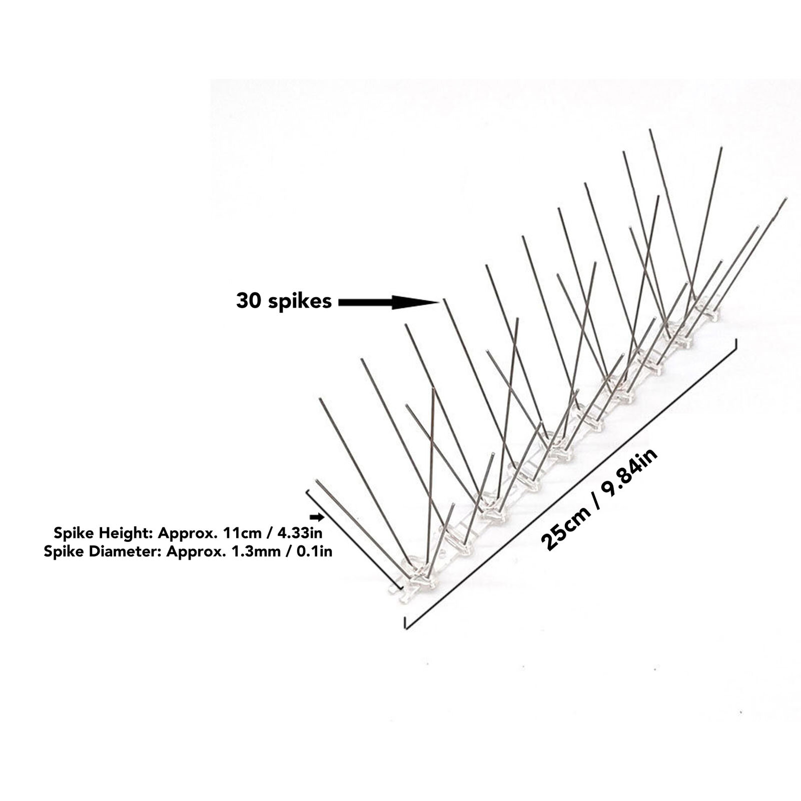 12 комплектов шипов для защиты от птиц из нержавеющей стали, универсальные шипы для отпугивания птиц, шипы для отпугивания птиц с основанием для подоконника, крыши, балкона