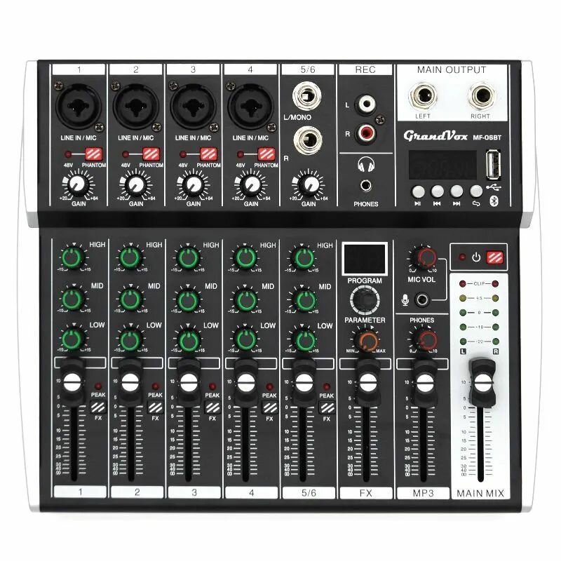 Микшерный пульт GRANDVOX MF-06BT(HAK-6)