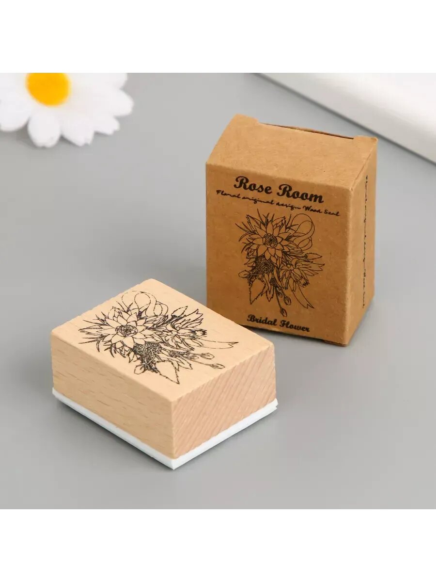 Печать "Букет с лентой" 5х4х2,5 см