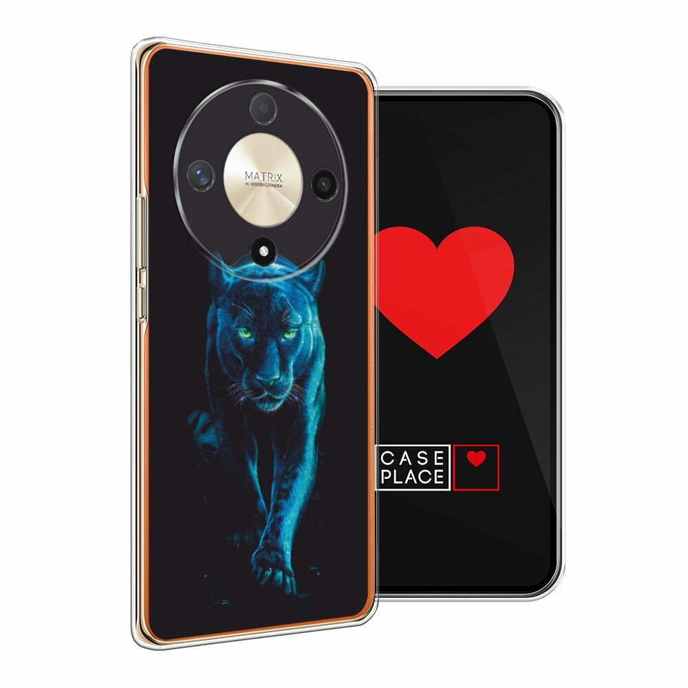 Чехол на Honor X9b / Хонор X9B с принтом "Пантера в лунном свете" — фото 1