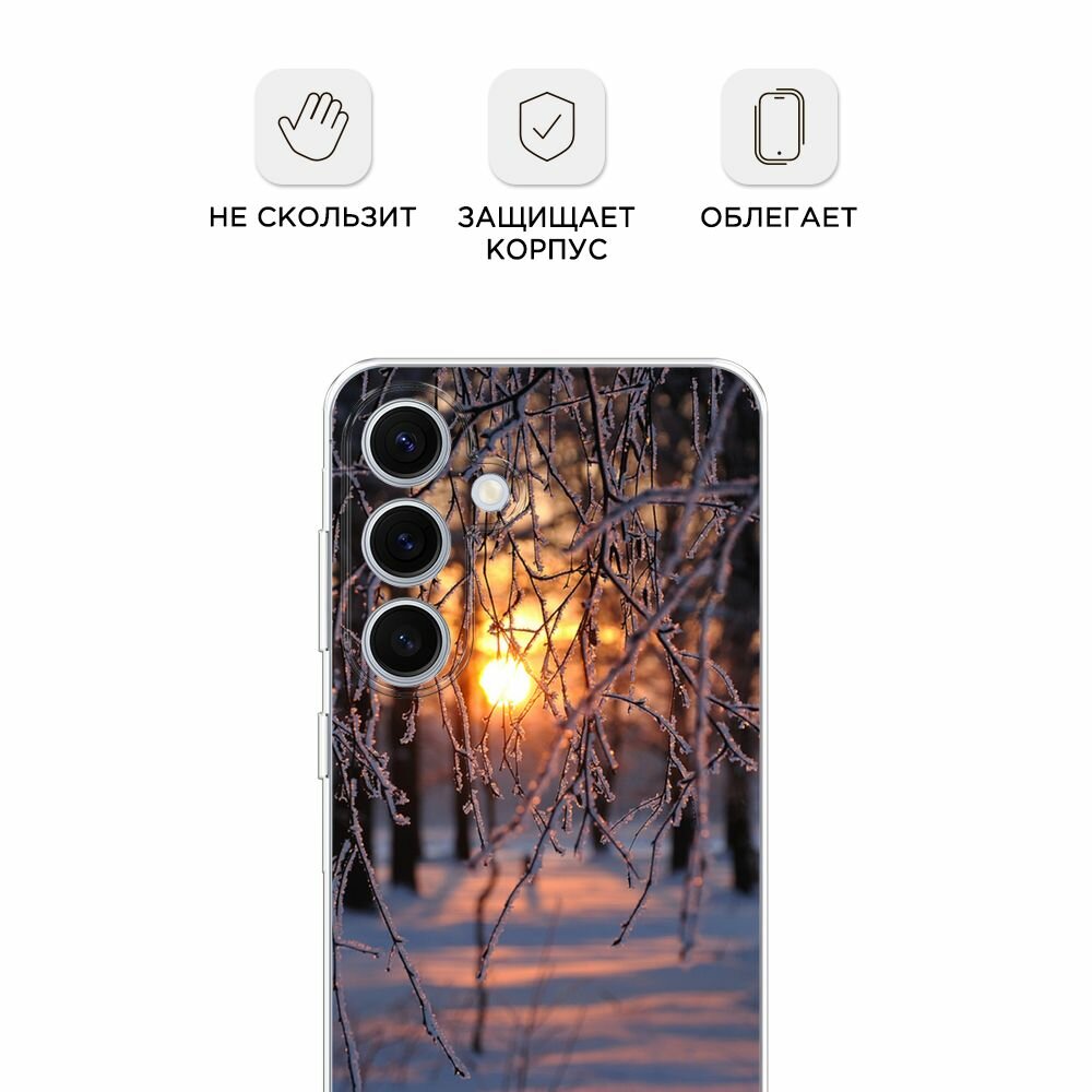 Чехол на Samsung Galaxy S24 FE 5G / Самсунг S24 FE с принтом Зима 7 — фото 1